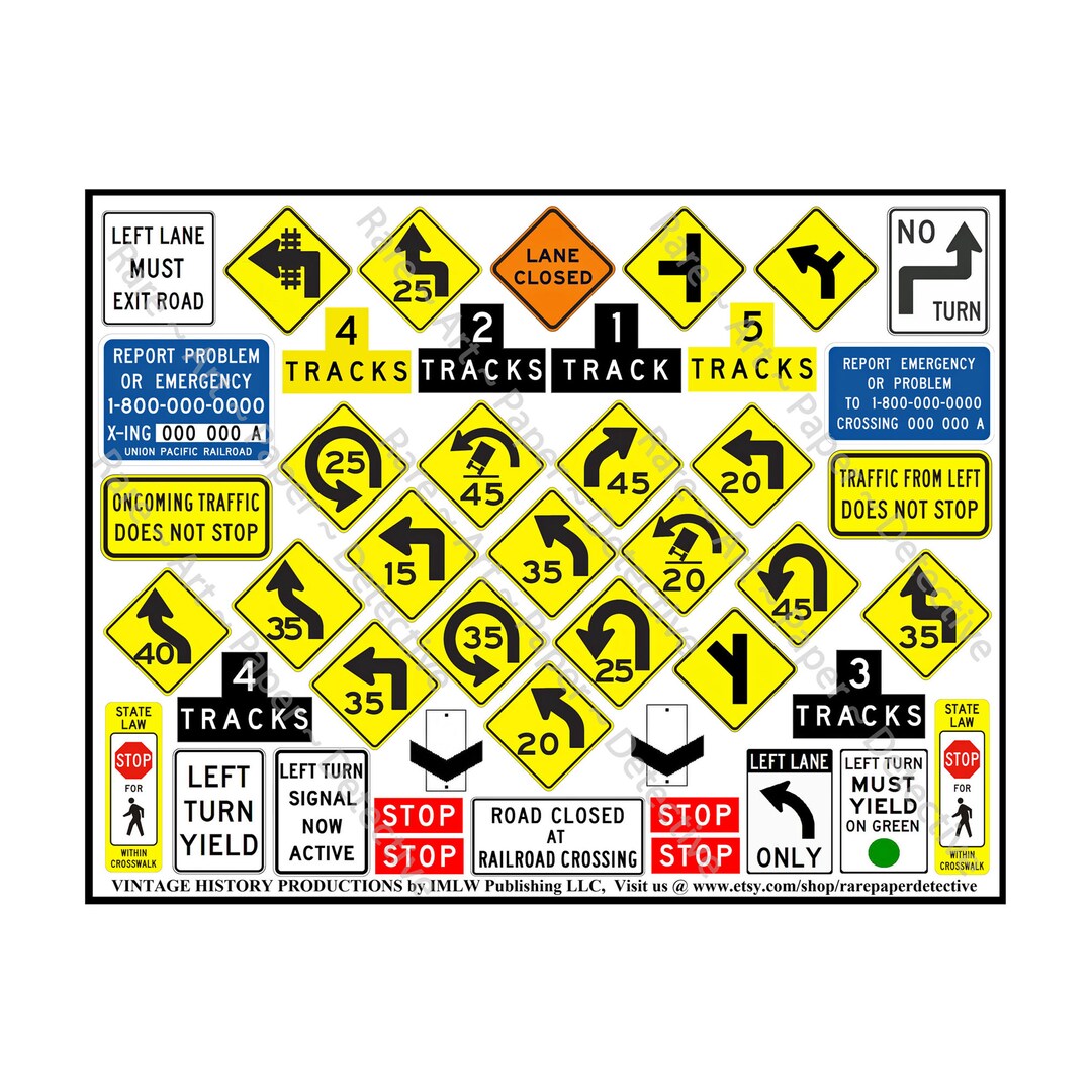 Highway & Roadway Signs for Vacation Journals and Garage Accents ...