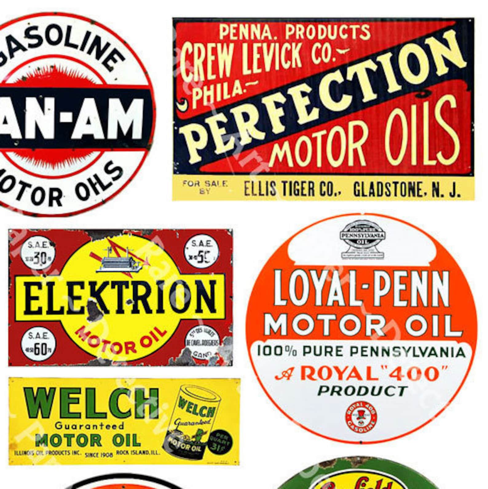 Motor Oil Can Labels 11 Gasoline Signs on 1 Digital Download - Etsy