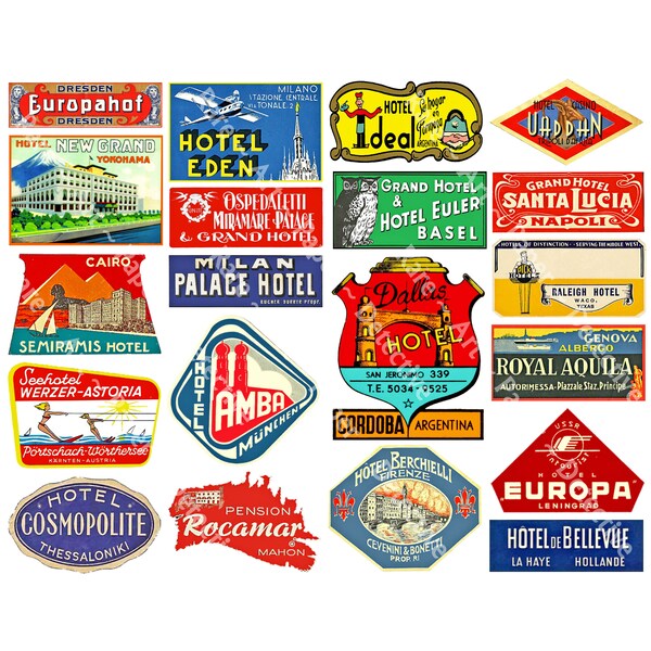 Hotel Luggage Labels - Etsy