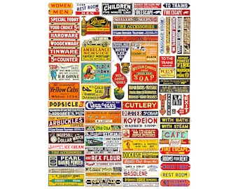 Miniature Scale Model Diorama Hobby Shop Store Signs - Etsy