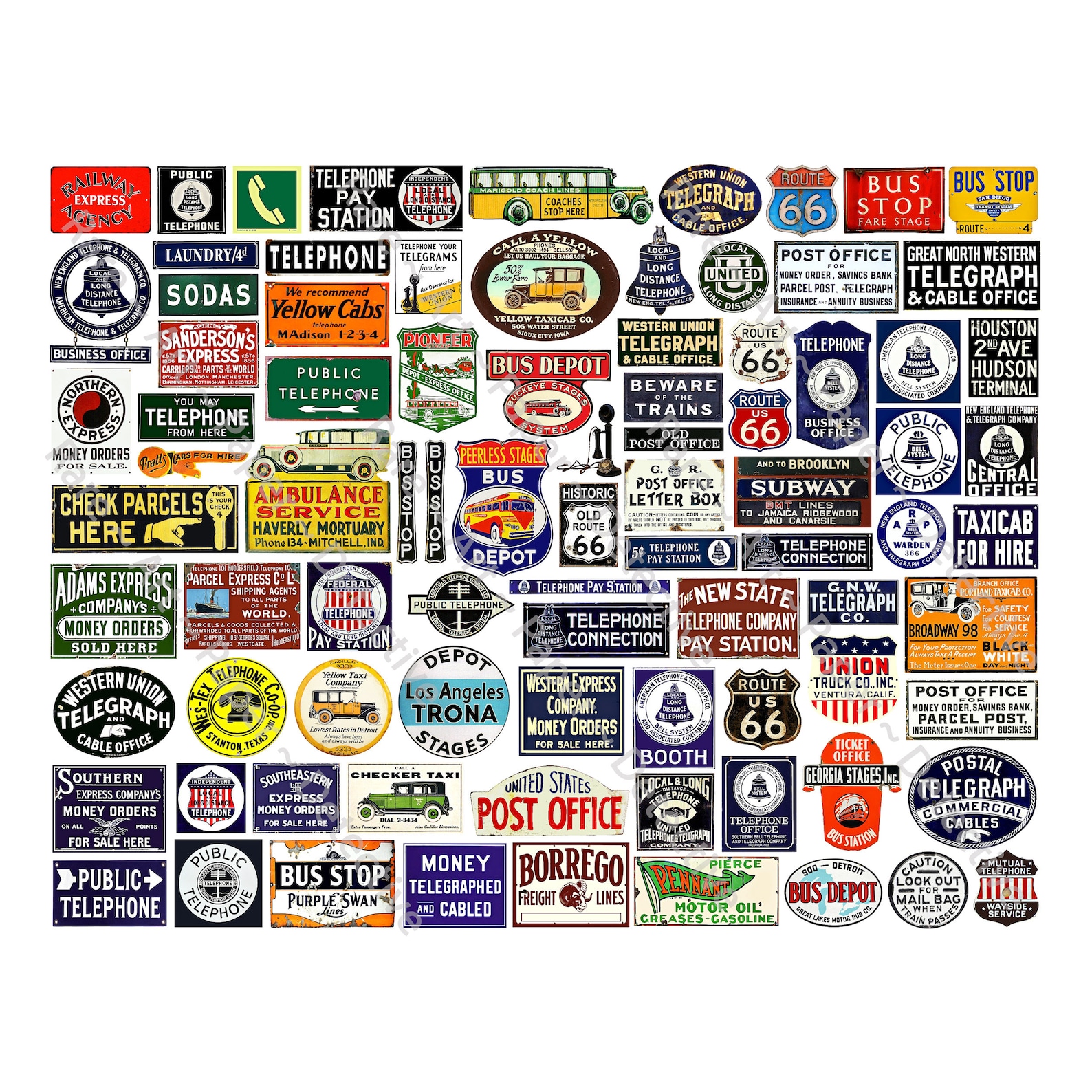 Model Train Sign Graphics, Dollhouse Miniatures, 86 Advertising Sign ...