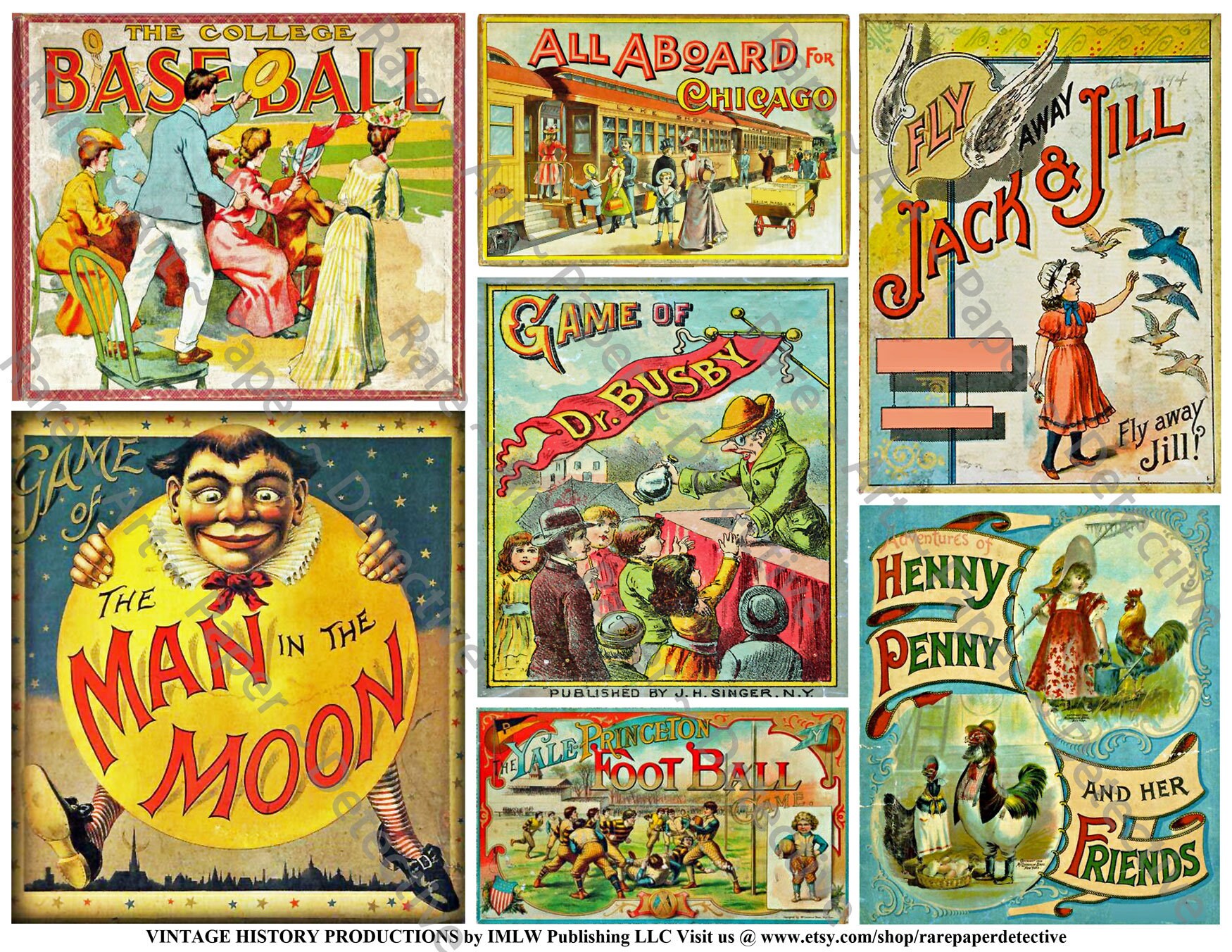 Vintage Board Game Box Art Digital Sheet Gift Making - Etsy