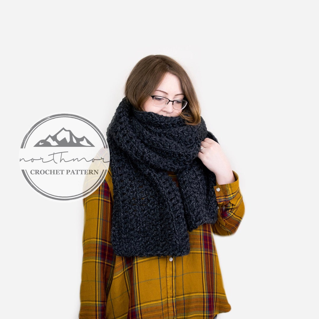CROCHET PATTERN - Huge Chunky Infinity Scarf, Extra Large Blanket Scarf ...