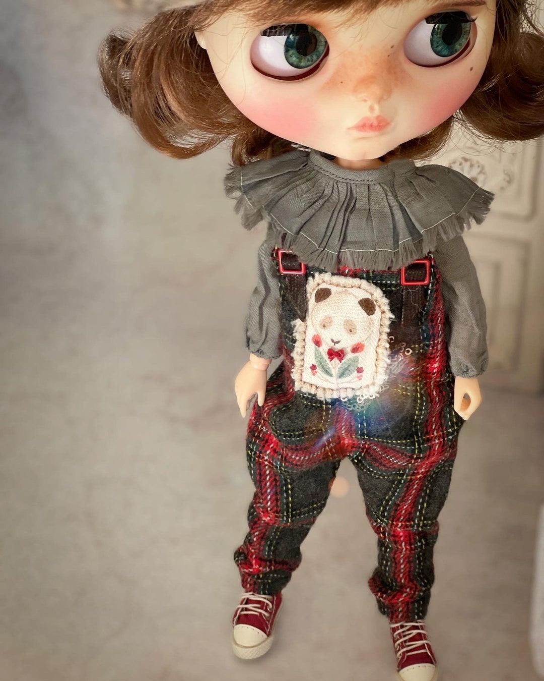 Blythe Outfit Set of Shirt, Overalls and Coat,blythe Clothes,obitsu22 ...