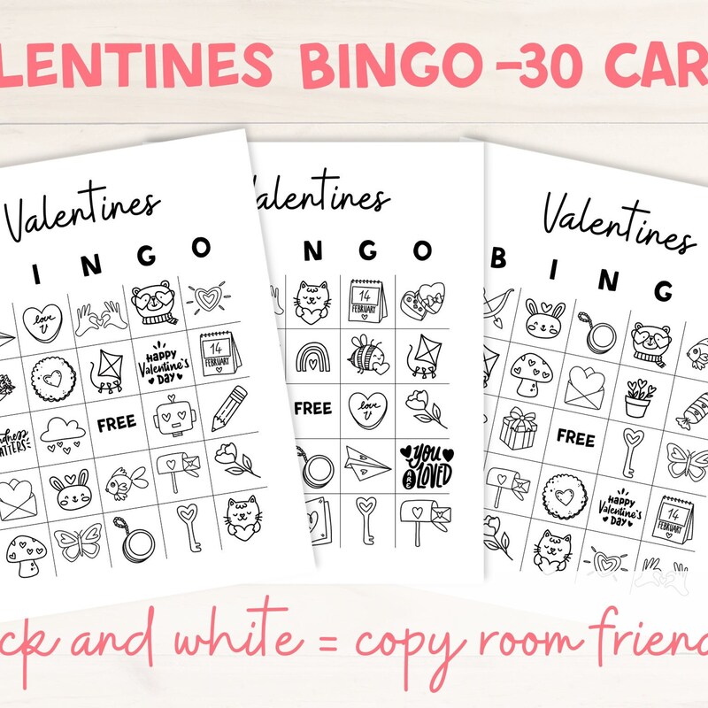 Valentine Bingo - Etsy