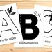 Nature Alphabet Cards, Wall and Flash Card Sizes, Watercolor ...