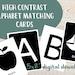 Black and White Sensory Cards, Alphabet Matching, High Contrast, Infant ...