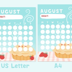 Kids Habit Tracker, Printable PDF, Goal Planner, US Letter and A4 - Etsy