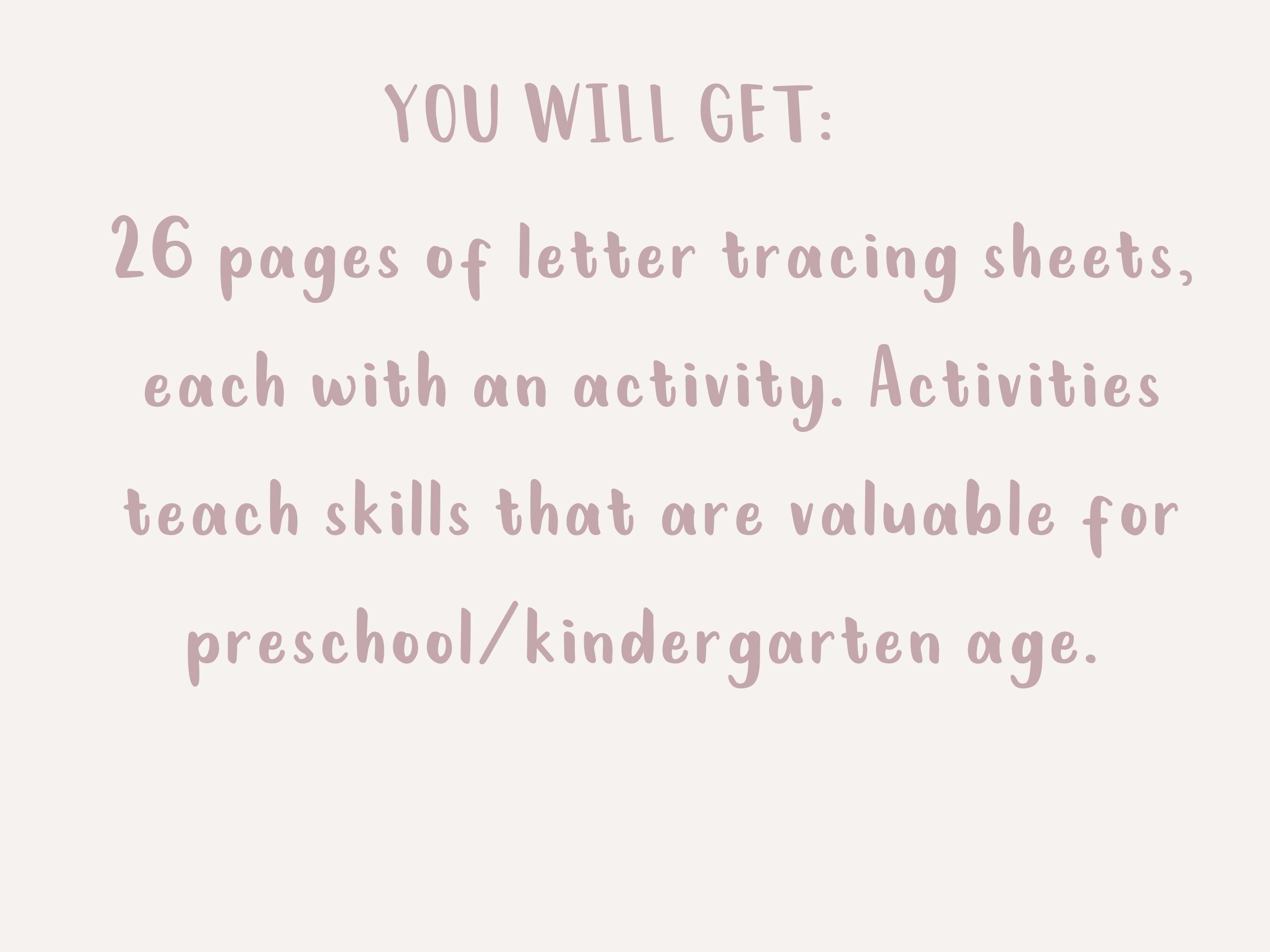 Nature Themed Alphabet Tracing and Activity Sheets - Etsy