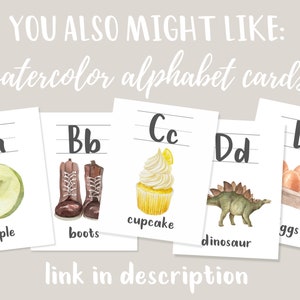 Watercolor Alphabet Cards - WINTER THEMED - Etsy