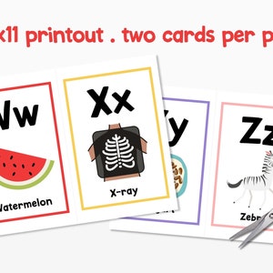 Rainbow Alphabet Cards 4x5, ABC Flashcards - Etsy