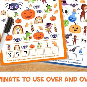 Halloween I Spy Counting Game, Set of Six, Party Game, Digital Download ...