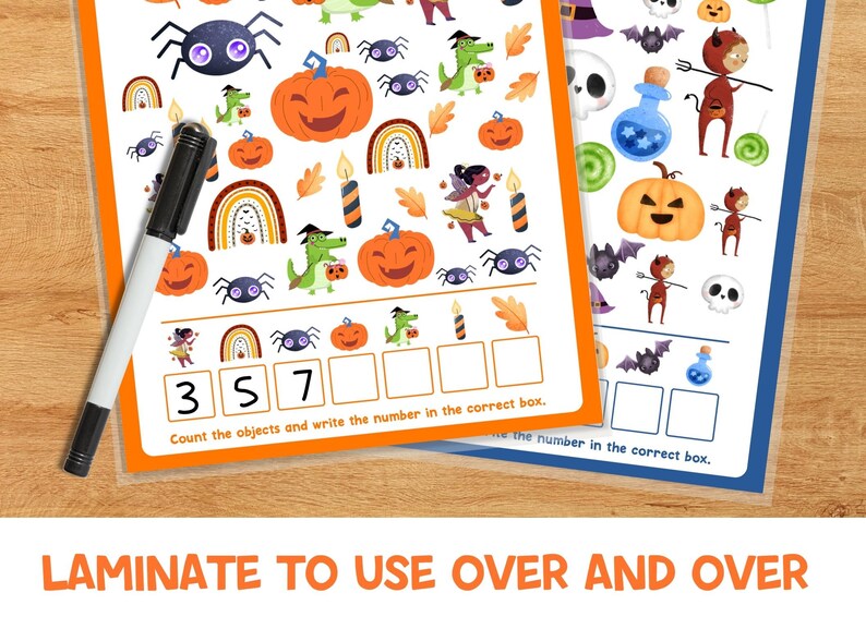Halloween I Spy Counting Game, Set of Six, Party Game, Digital Download ...