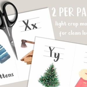 Watercolor Alphabet Cards - WINTER THEMED - Etsy