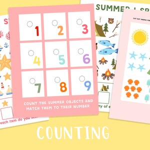 Summer Busy Book: Preschool Learning Activities (PDF Download) - Etsy