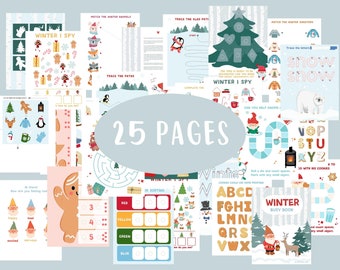 Winter Toddler Learning Binder, Busy Book (digital Download) - Etsy