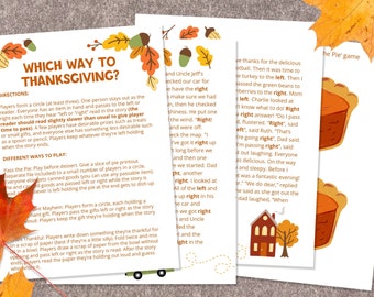Printable Left Right Thanksgiving Game Funny Thanksgiving Left Right ...