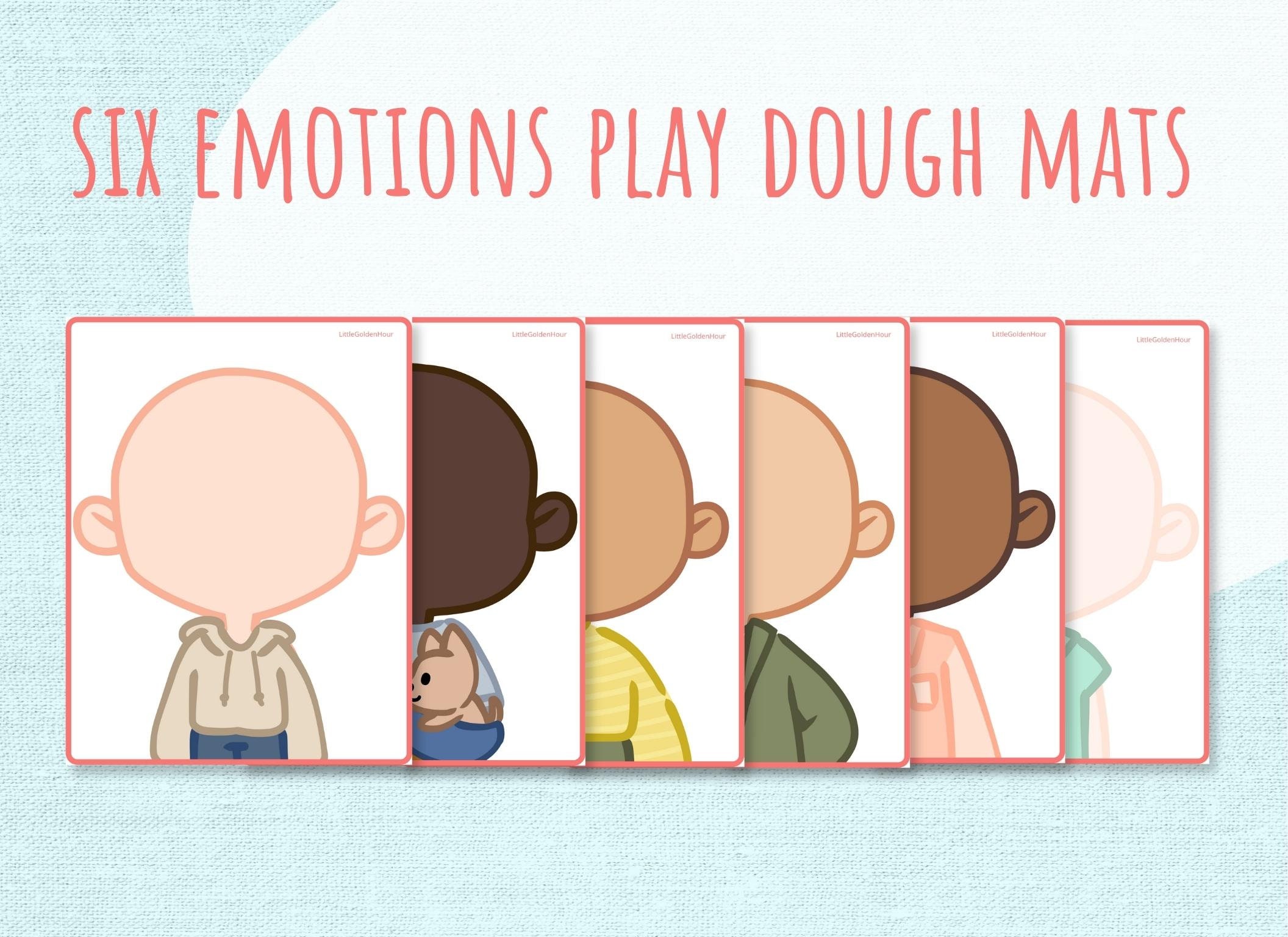 Six Emotions Play Dough Mats, Multicultural - Etsy