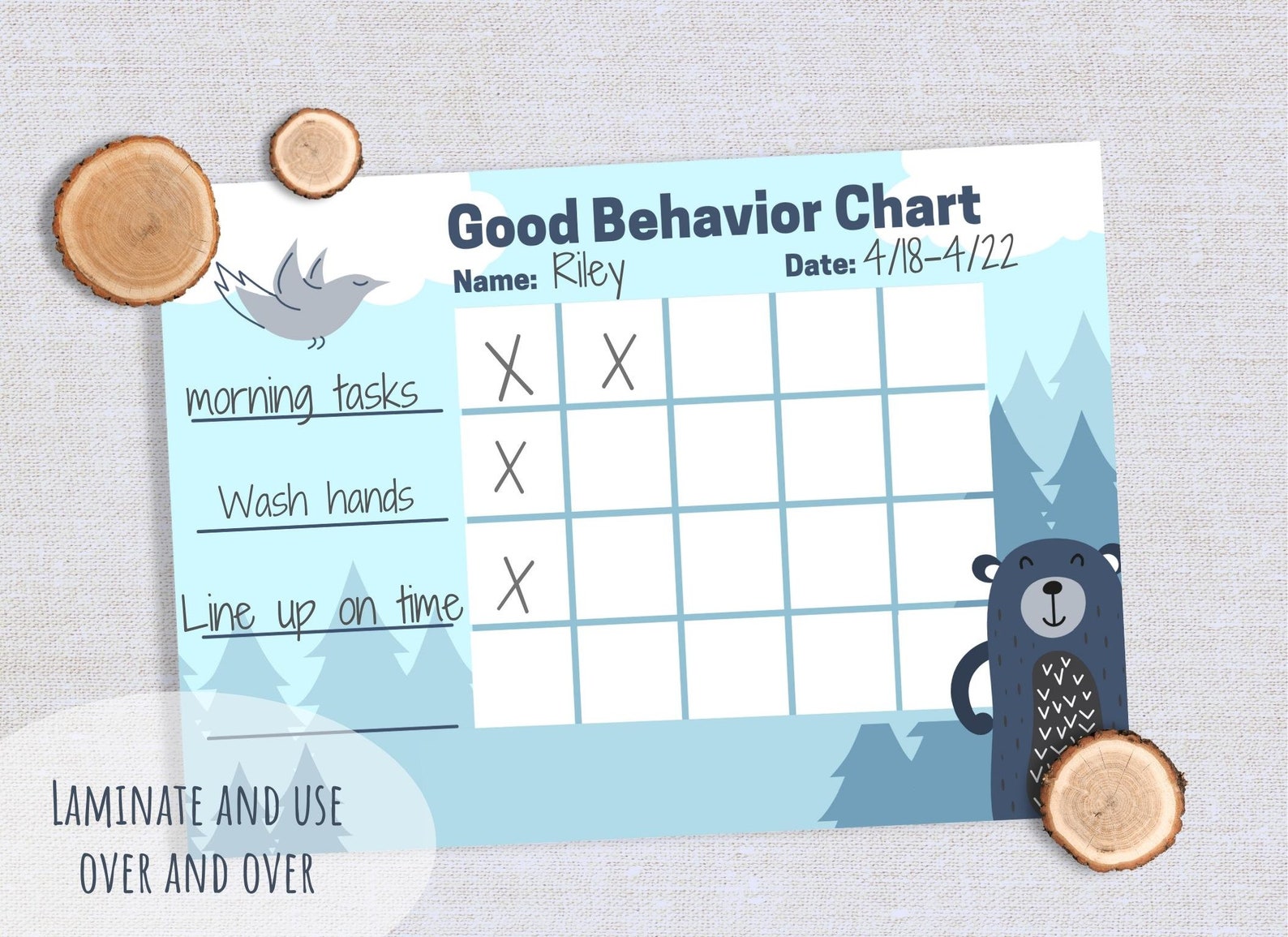 Forest Reward Chart - Etsy