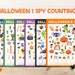 Halloween I Spy Counting Game, Set of Six, Party Game, Digital Download ...