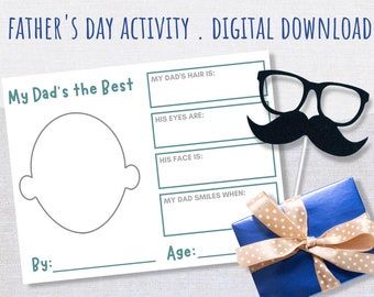 Christian Father's Day Printable for Kids, Faith Gift for Dad From Kids ...