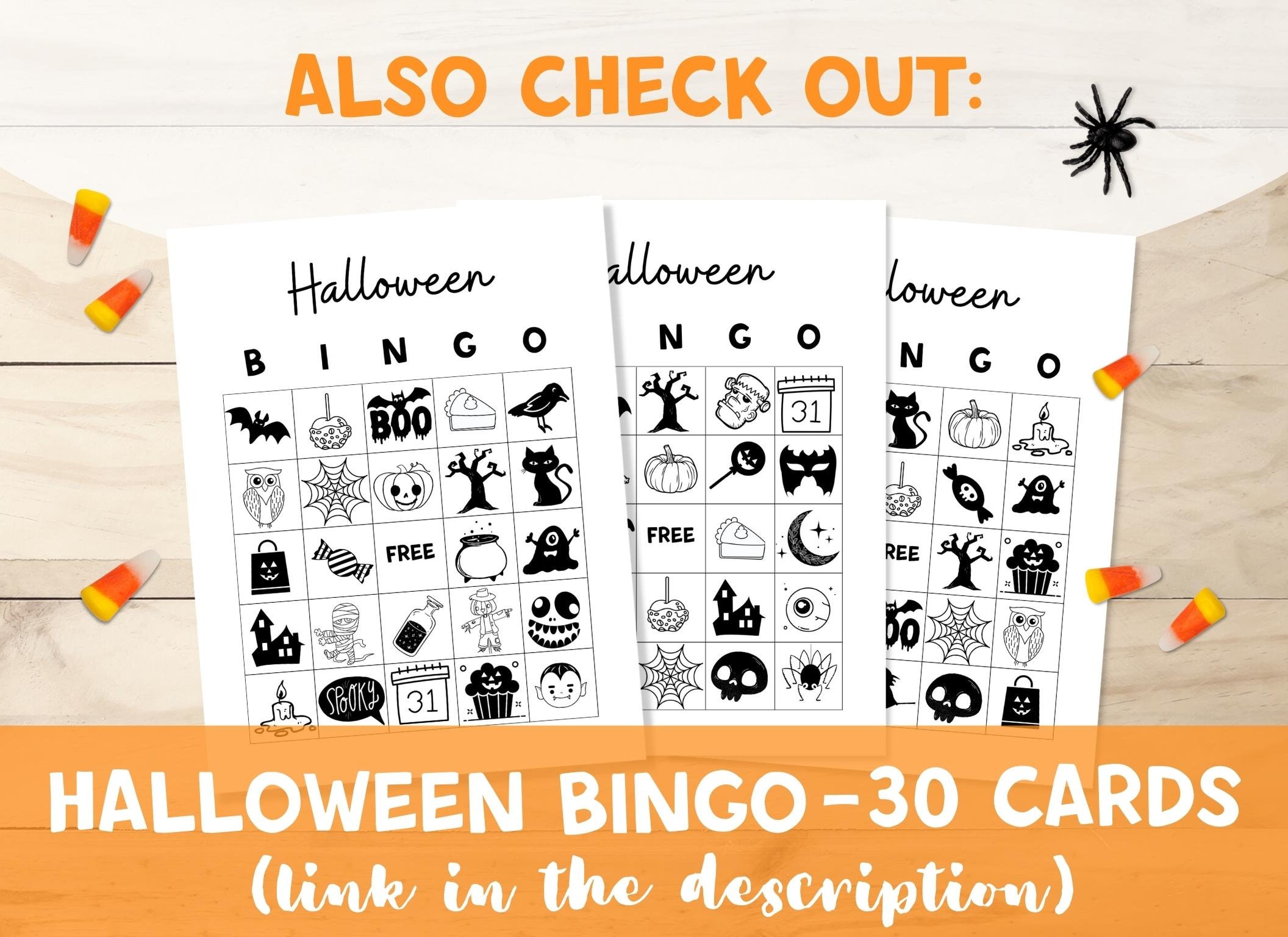 Halloween I Spy Counting Game, Set of Six, Party Game, Digital Download ...