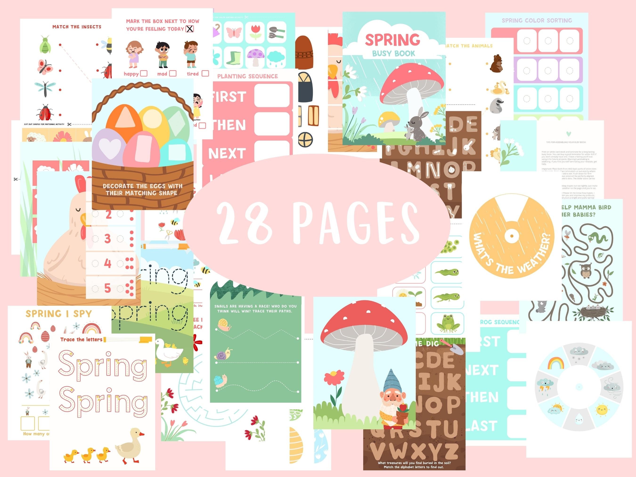 Spring Busy Book, Quiet Book, Preschool Activities, Toddler Learning ...