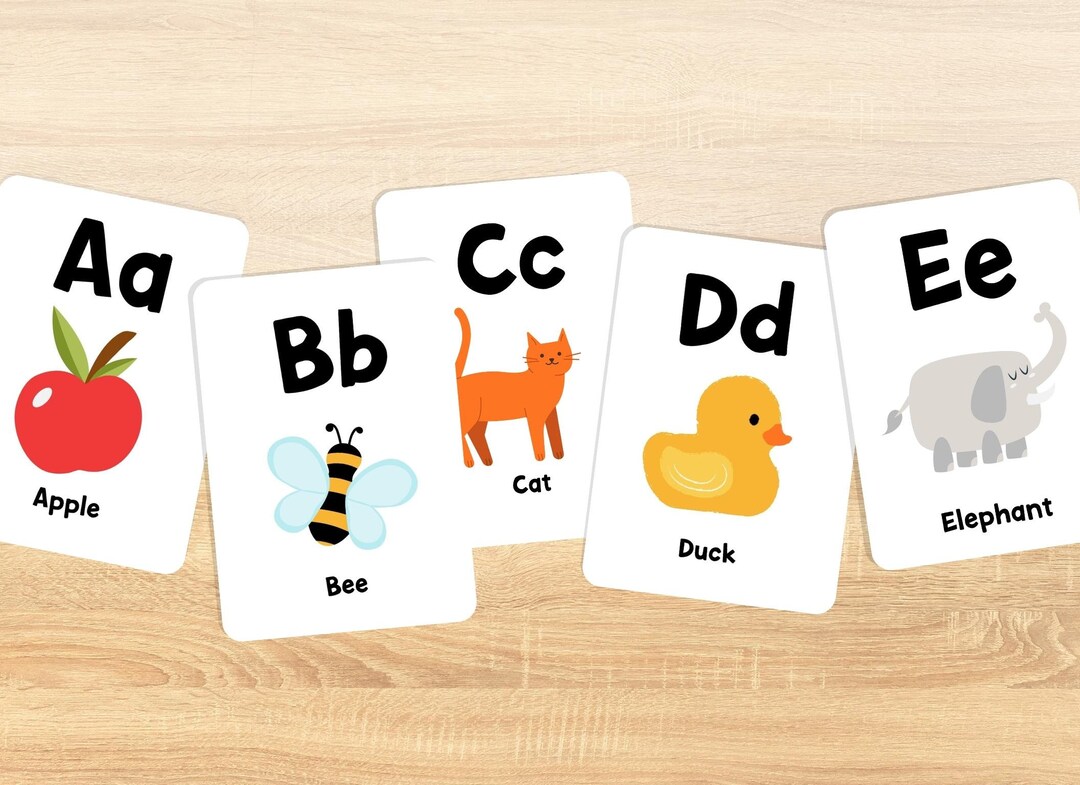 Rainbow Alphabet Cards 4x5, ABC Flashcards - Etsy