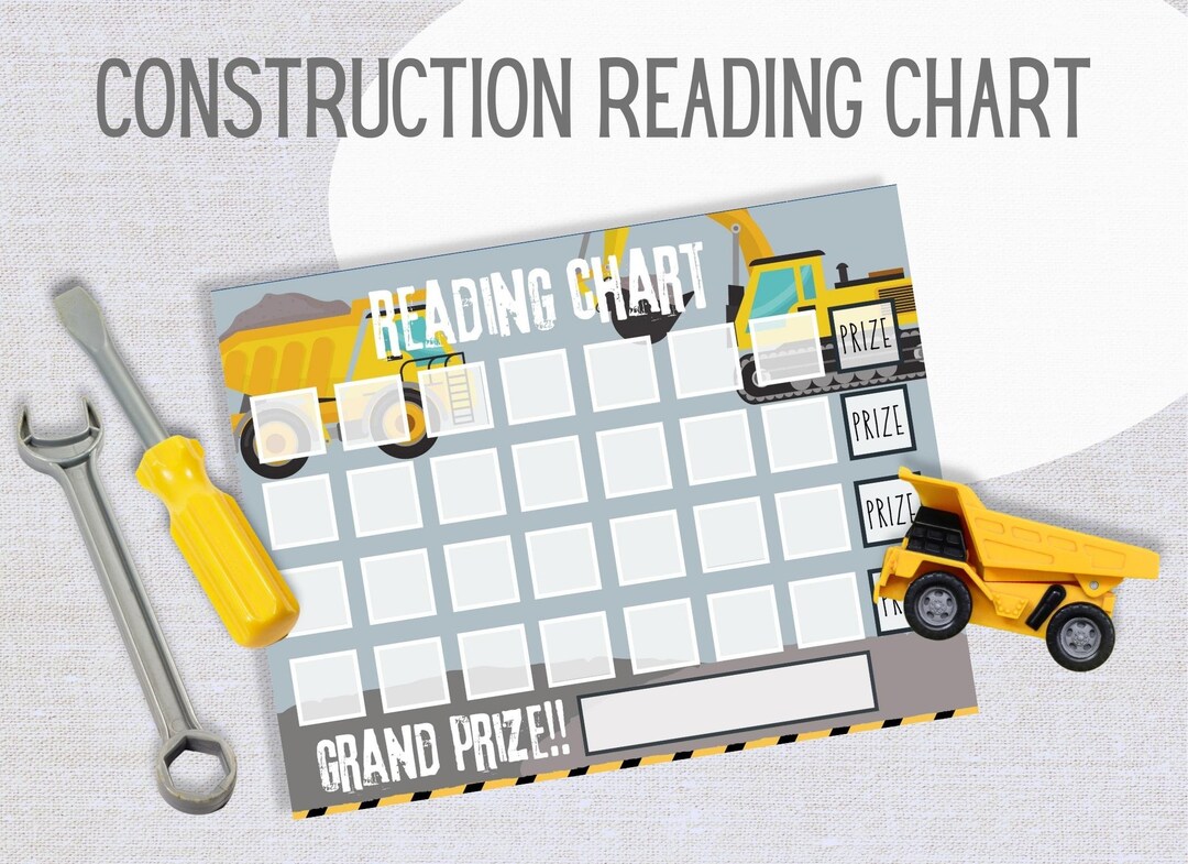 Kids Construction Reading Log - Etsy