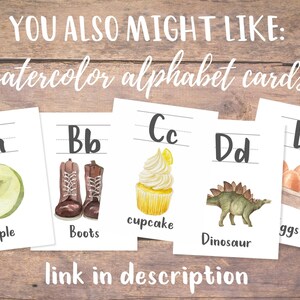 Watercolor Alphabet Cards WINTER THEMED Flash Cards - Etsy