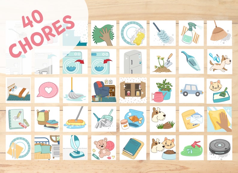 Tarjetas y gráficos de tareas para niños, ritmo diario, tareas ...