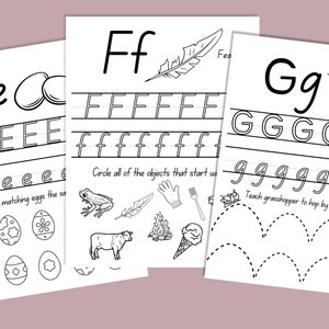 Nature Themed Alphabet Tracing and Activity Sheets, Handwriting - Etsy