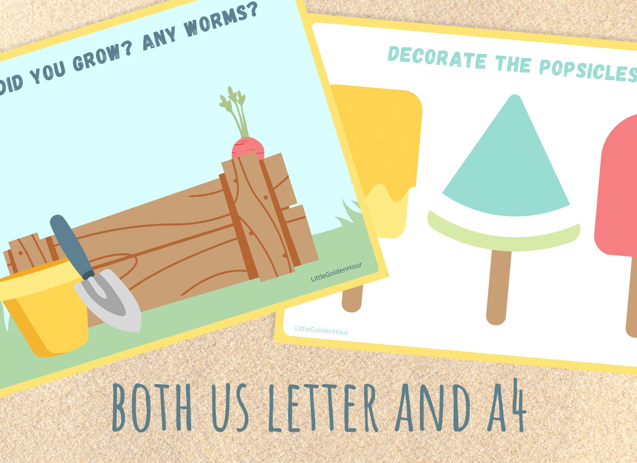 Summer Play Dough Mats, Both US Letter and A4 - Etsy