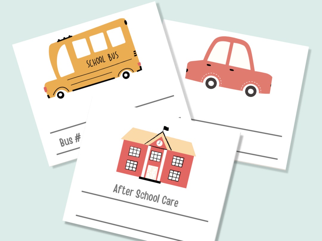 Backpack Tags, Transportation Tags for Elementary School, Class Set - Etsy