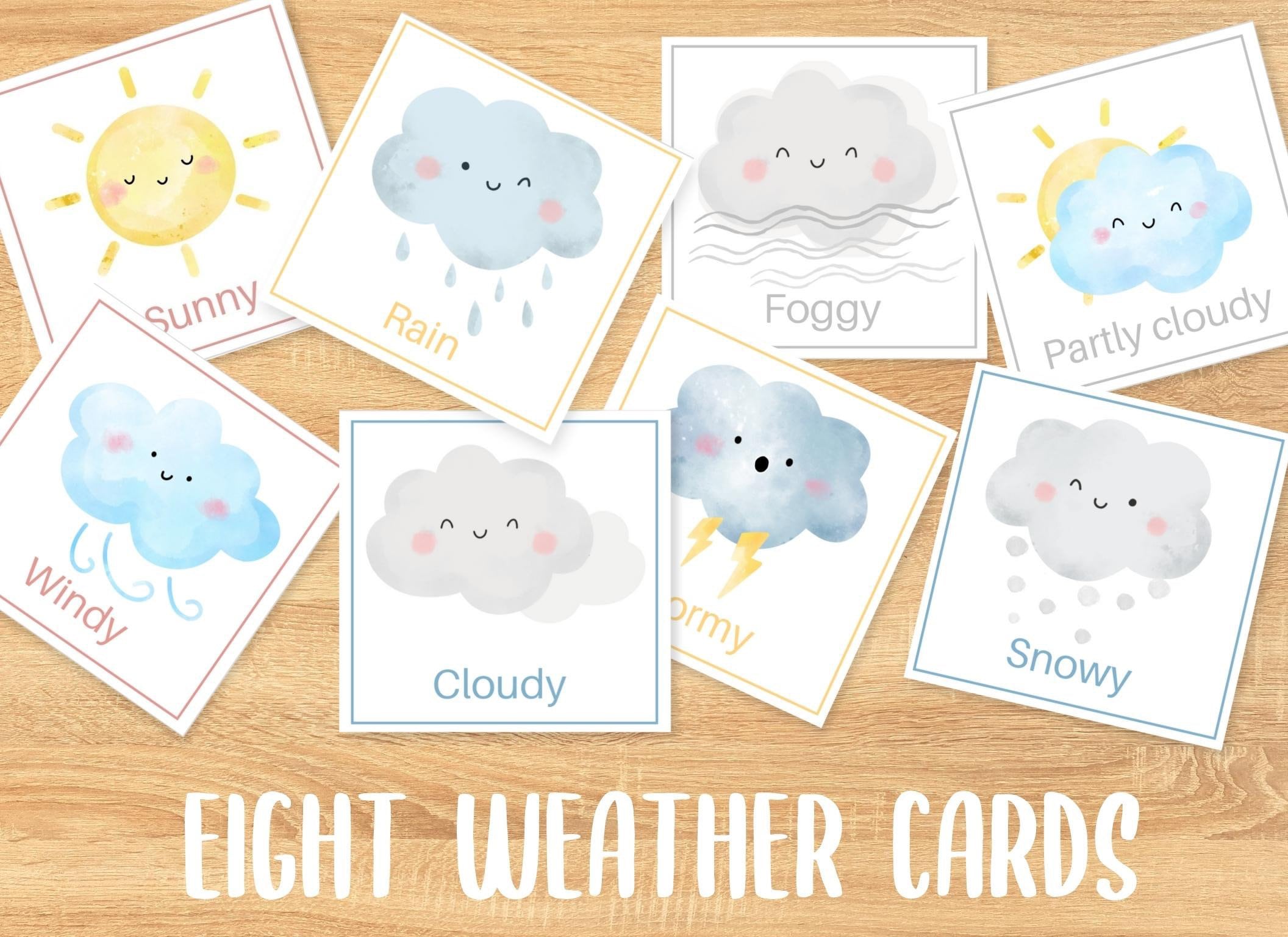 Weather Chart Classroom Weather Cards - Etsy