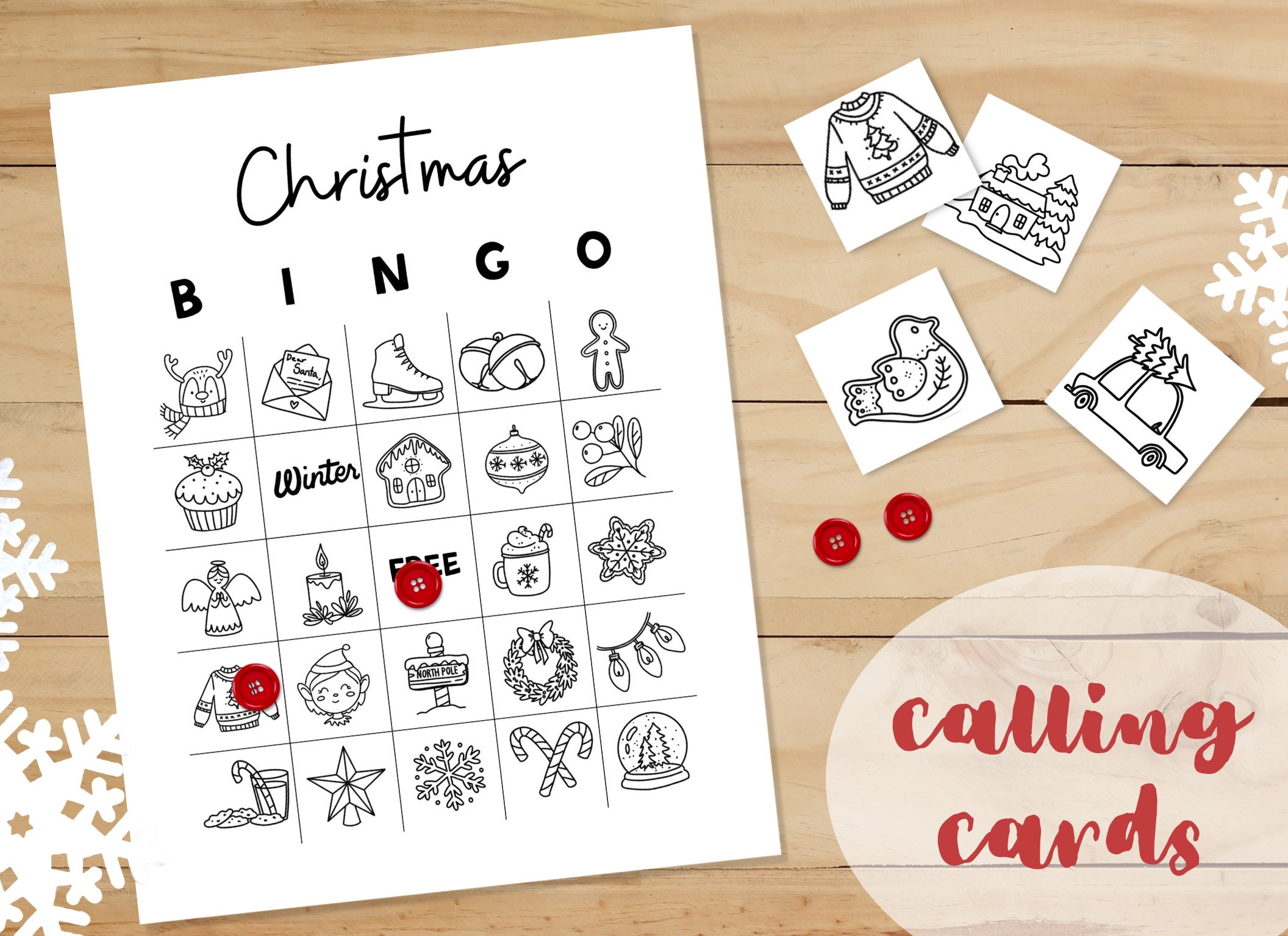 Christmas Bingo, 30 Unique Cards - Etsy