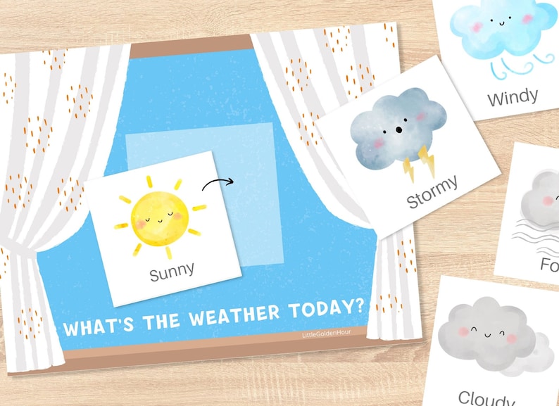 Weather Chart, Classroom Weather Cards - Etsy