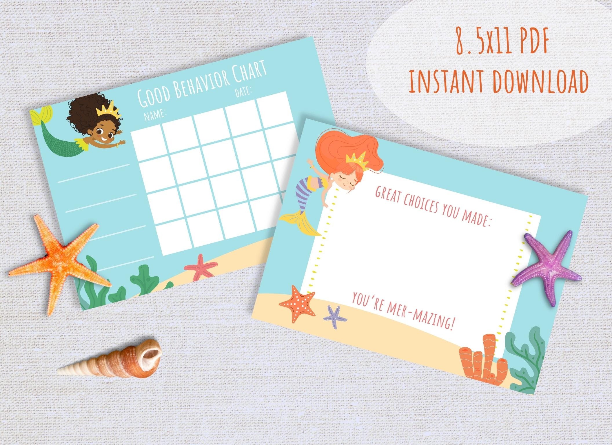 Mermaid Reward Chart - Etsy