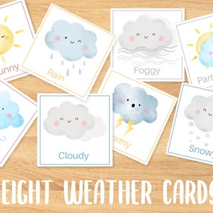 Weather Chart, Classroom Weather Cards - Etsy