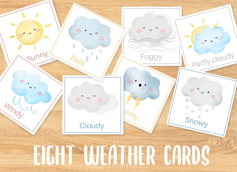Weather Chart, Classroom Weather Cards - Etsy