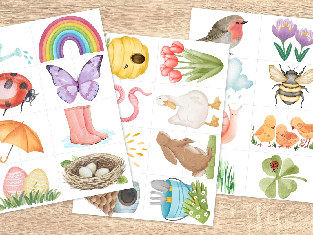 Spring Matching Game, Low Prep Pre-k Activity - Etsy