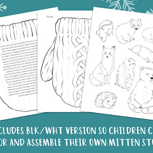Jan Brett’s the Mitten Visual Aid, Lacing Card, and Coloring Activity ...