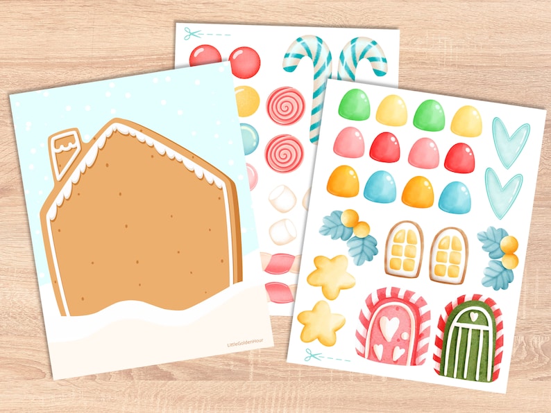 Gingerbread House Craft: Printable Decorating Activity (digital ...