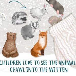 Jan Brett’s the Mitten Visual Aid, Lacing Card, and Coloring Activity ...