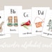 Watercolor Alphabet Cards WINTER THEMED - Etsy