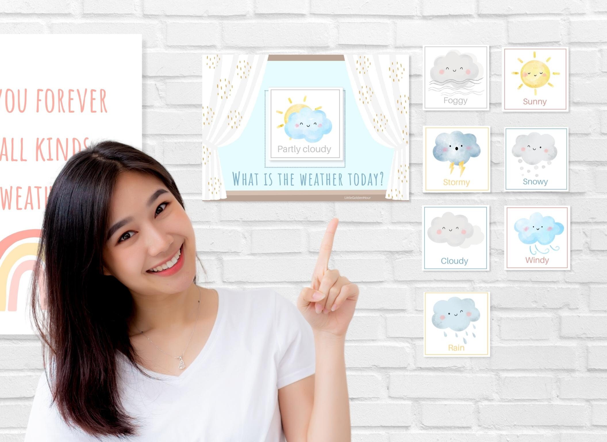Weather Chart Classroom Weather Cards - Etsy Australia