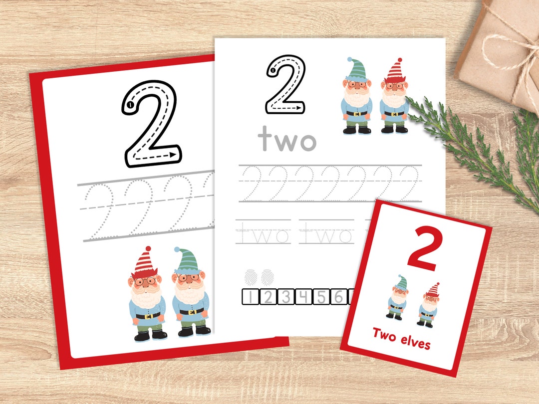 Christmas Number Tracing Pack, 1-10 Flashcards, Number Tracing Cards - Etsy