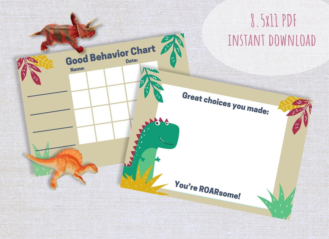 Dinosaur Reward Chart - Etsy