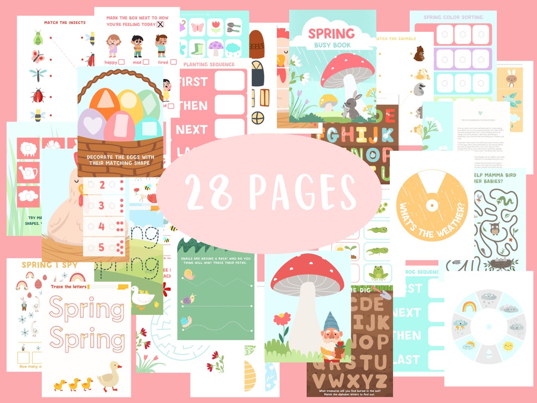 Spring Busy Book, Quiet Book, Preschool Activities, Toddler Learning ...