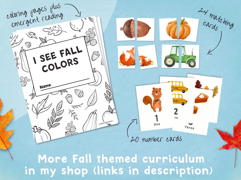 Six Autumn Themed Number Sequencing Puzzles, Watercolor 1-5 - Etsy Canada